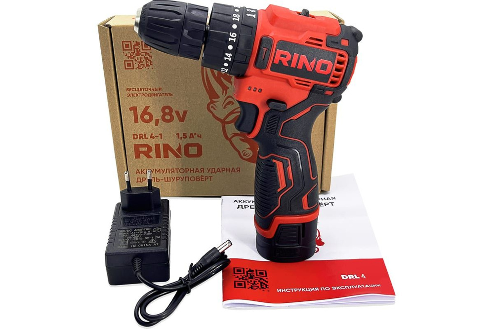 Шуруповерт дрель аккумуляторная ударная бесщеточная RINO мини 40 Нм 16 ...