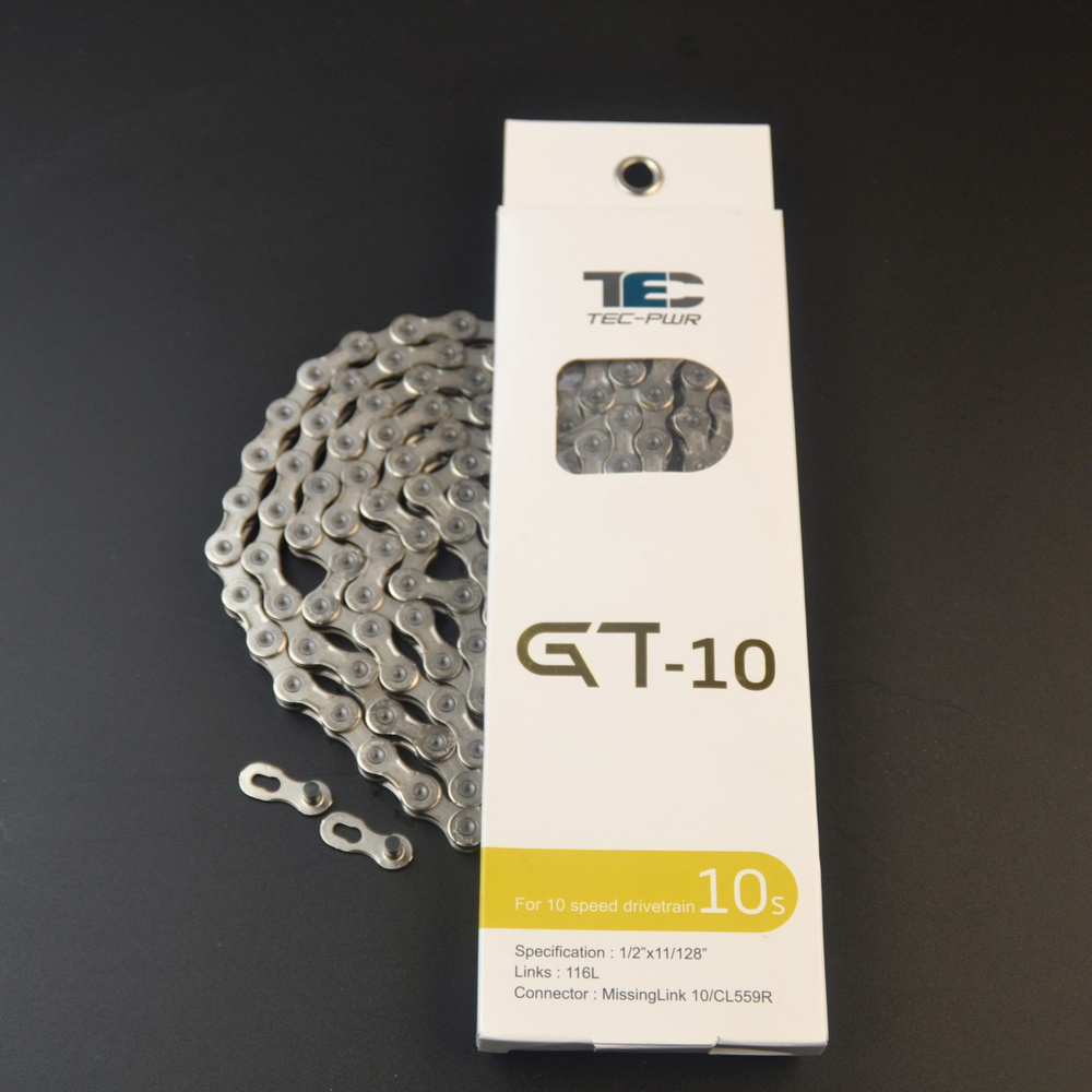 Цепь для велосипеда TEC GT-10 (завод KMC), 10 скоростей, 116 звеньев ...