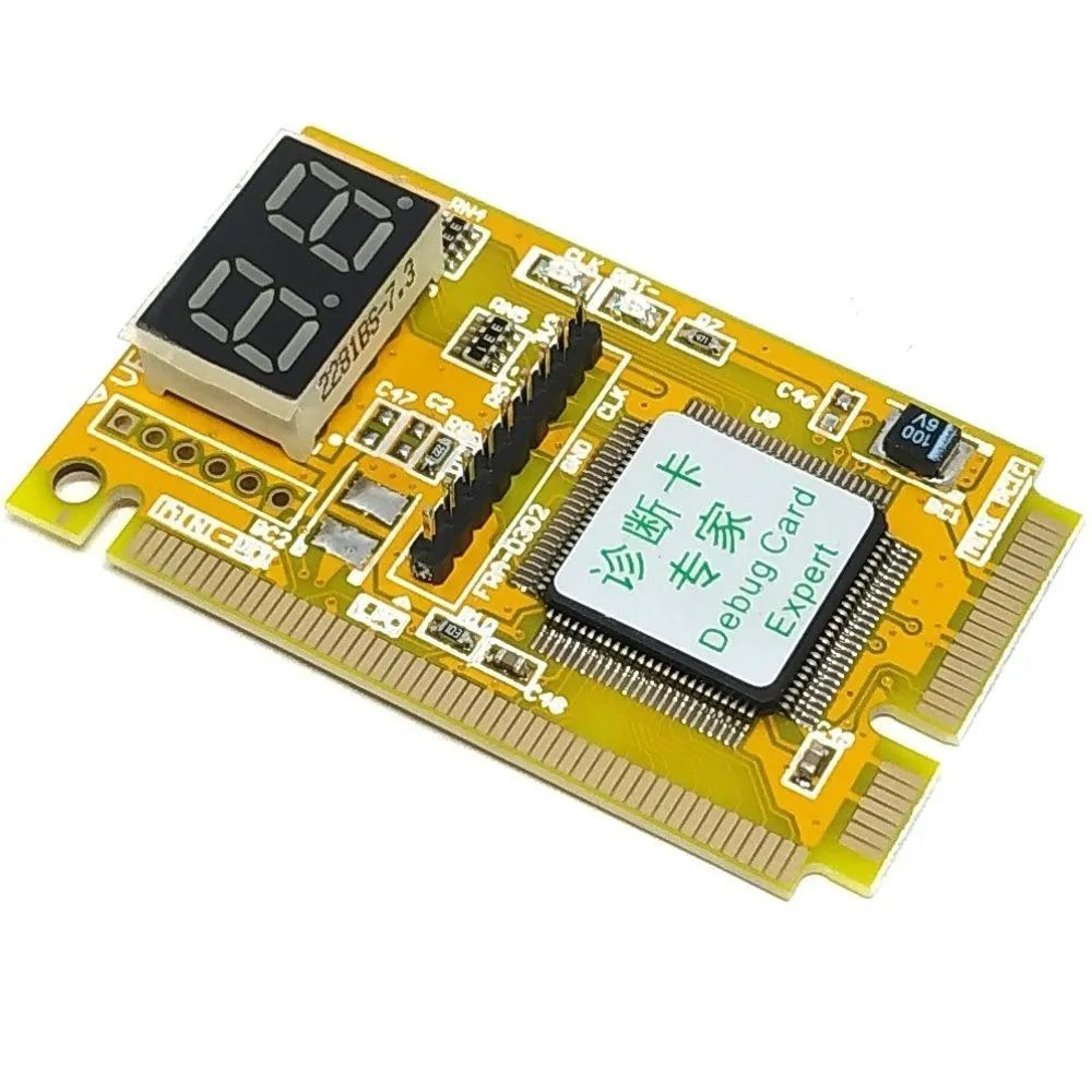 Mini PCI / Mini PCI-E LPC Test Card 3 in 1, тестер материнских плат ...
