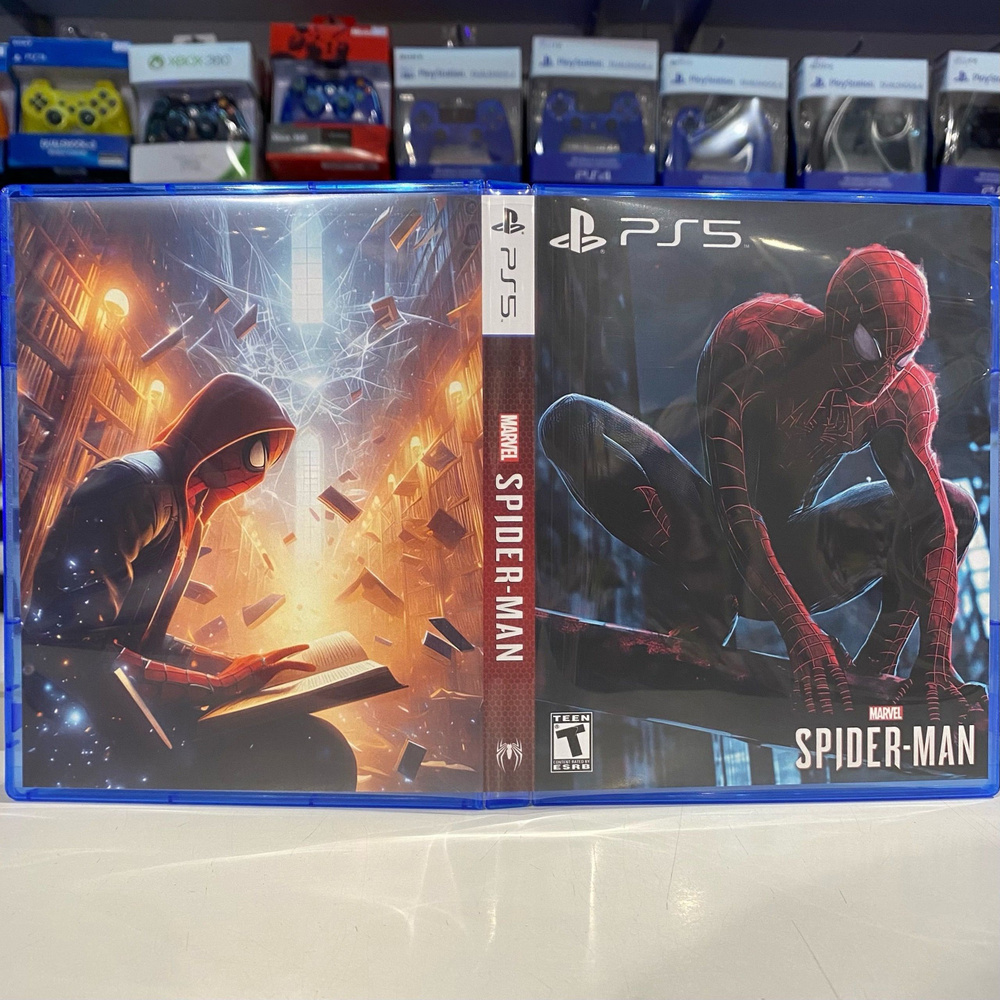 Игра "Spider Man / Человек паук" PS5 - Кастомная обложка для диска ...