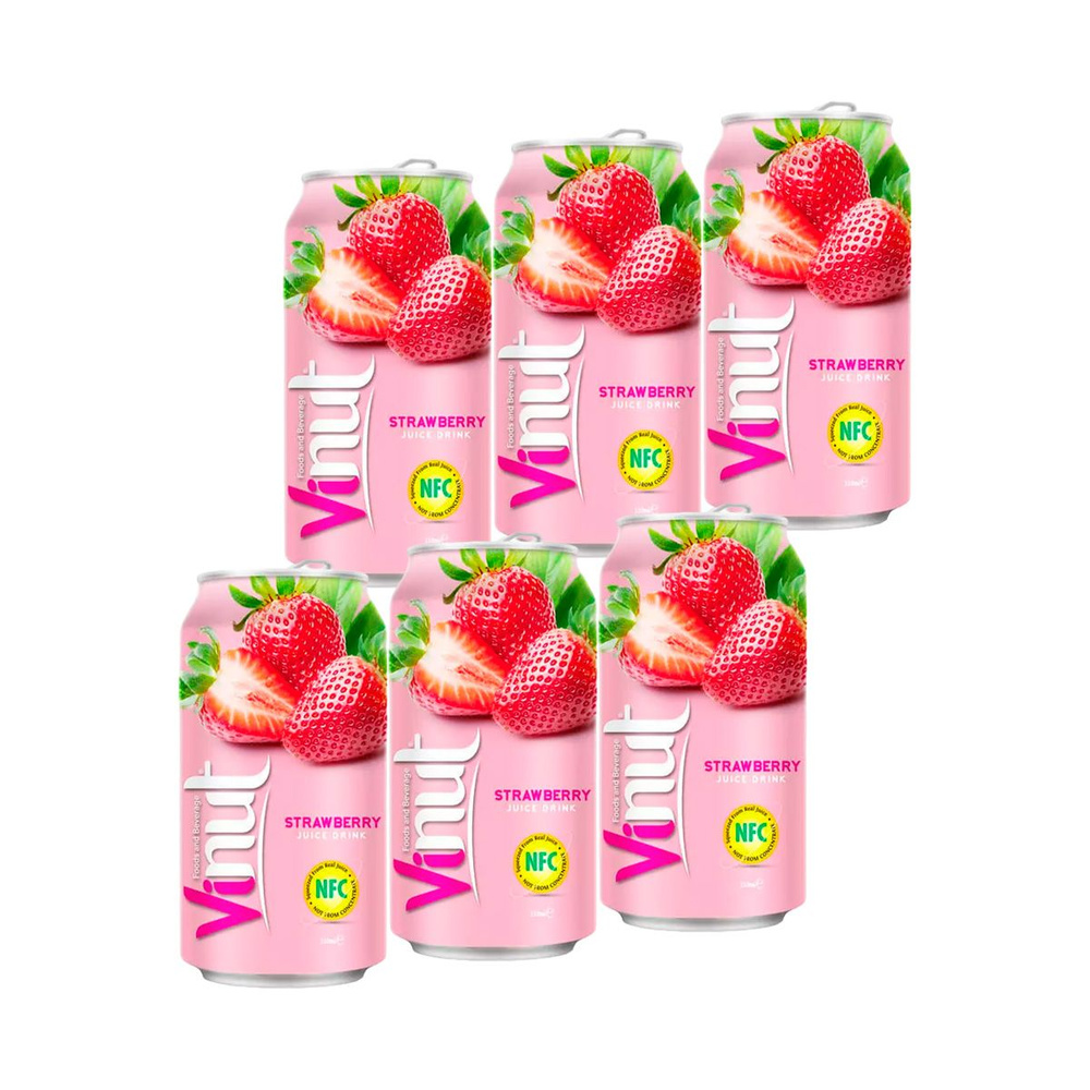 Напиток с соком клубники Vinut, 330 мл х 6 шт - купить с доставкой по выгодным ценам в интернет ...