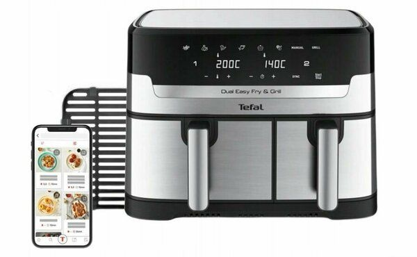 Аэрогриль Tefal Dual Easy Fry & Grill EY905D10 купить на OZON по низкой ...