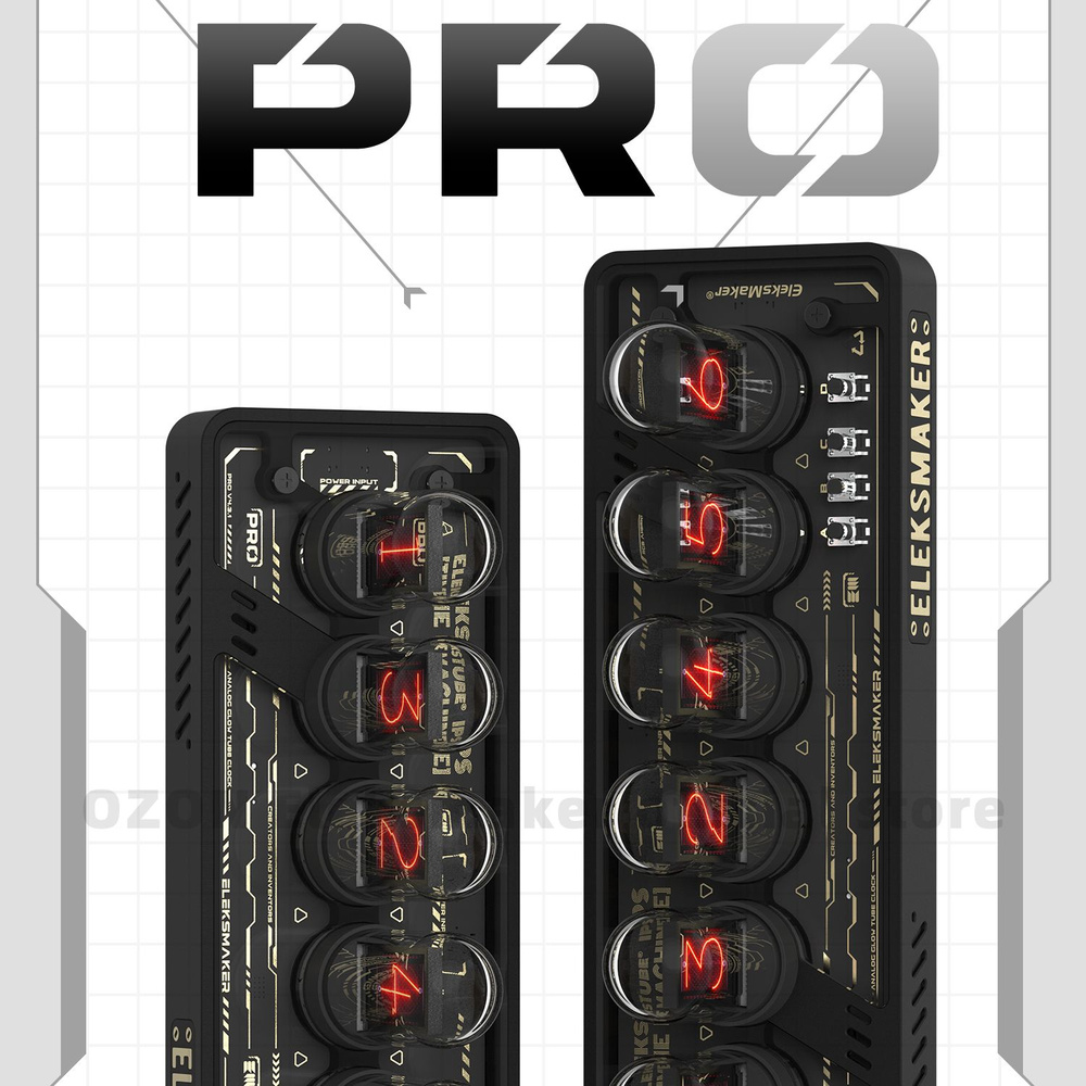 Настольные часы Электронные EleksMaker, черно-серыйМеталлический ...