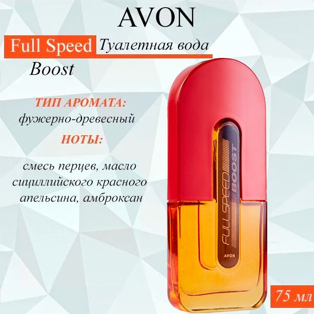AVON/Эйвон Туалетная вода Full Speed Boost (Фул Спид Буст) для него 75 ...