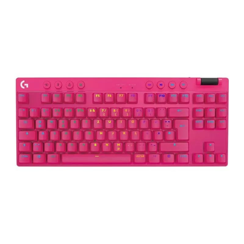 Игровая клавиатура Logitech G PRO X TKL GX Brown Taktile, розовый ...