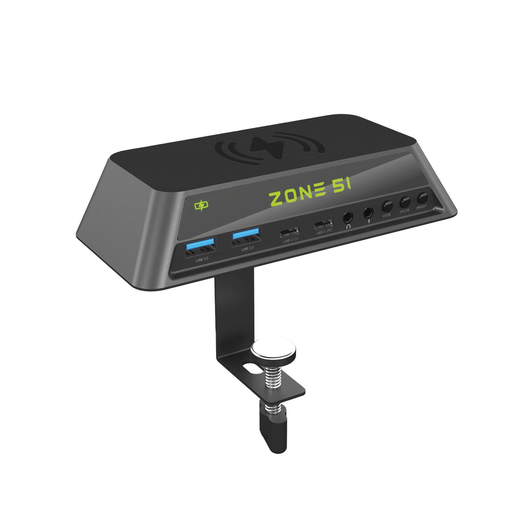ZONE 51 EXP HUB. USB-хаб, беспроводная зарядка 15W Qi, контроллер ARGB подсветки, HDMI 4K 60 fps ...