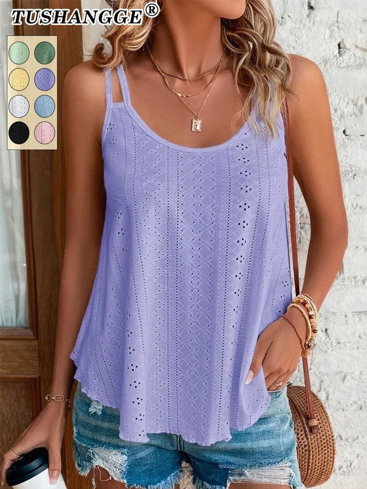 Майка Женский Tushangge пурпур размер 48 Полиэфирное волокно Пляжный