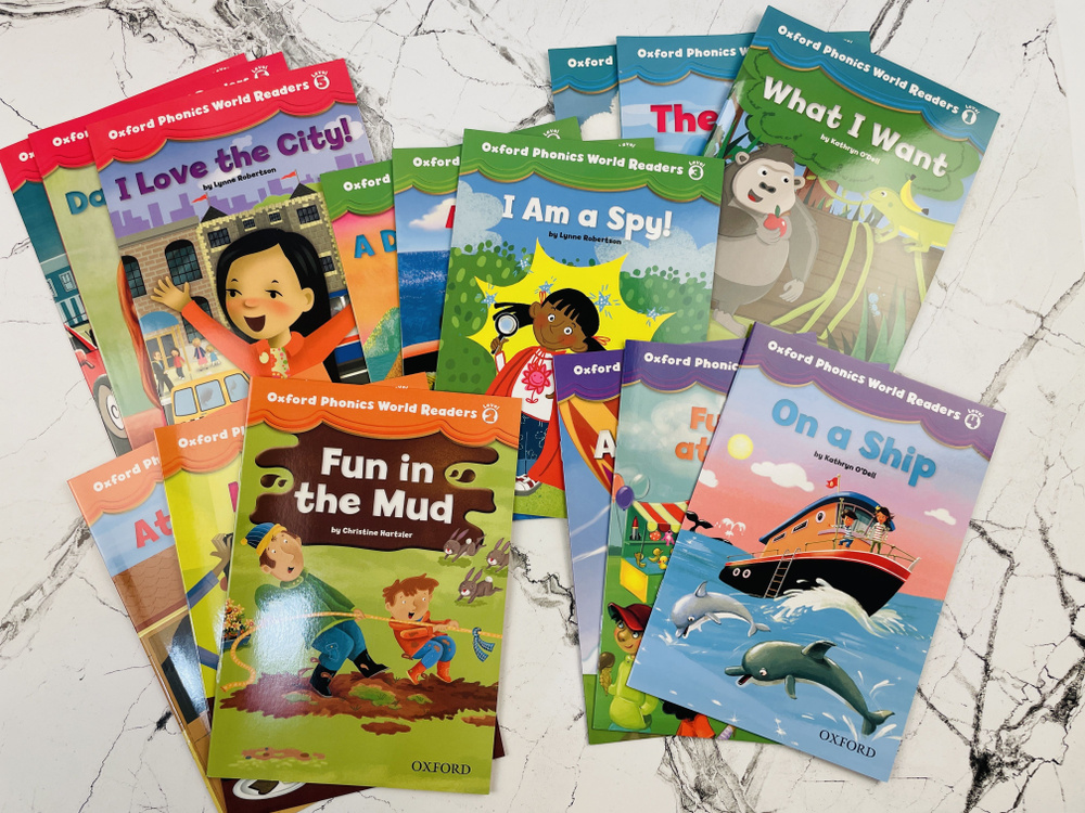 Oxford Phonics World Readers level 1-5 , 15 книг на английском языке ...