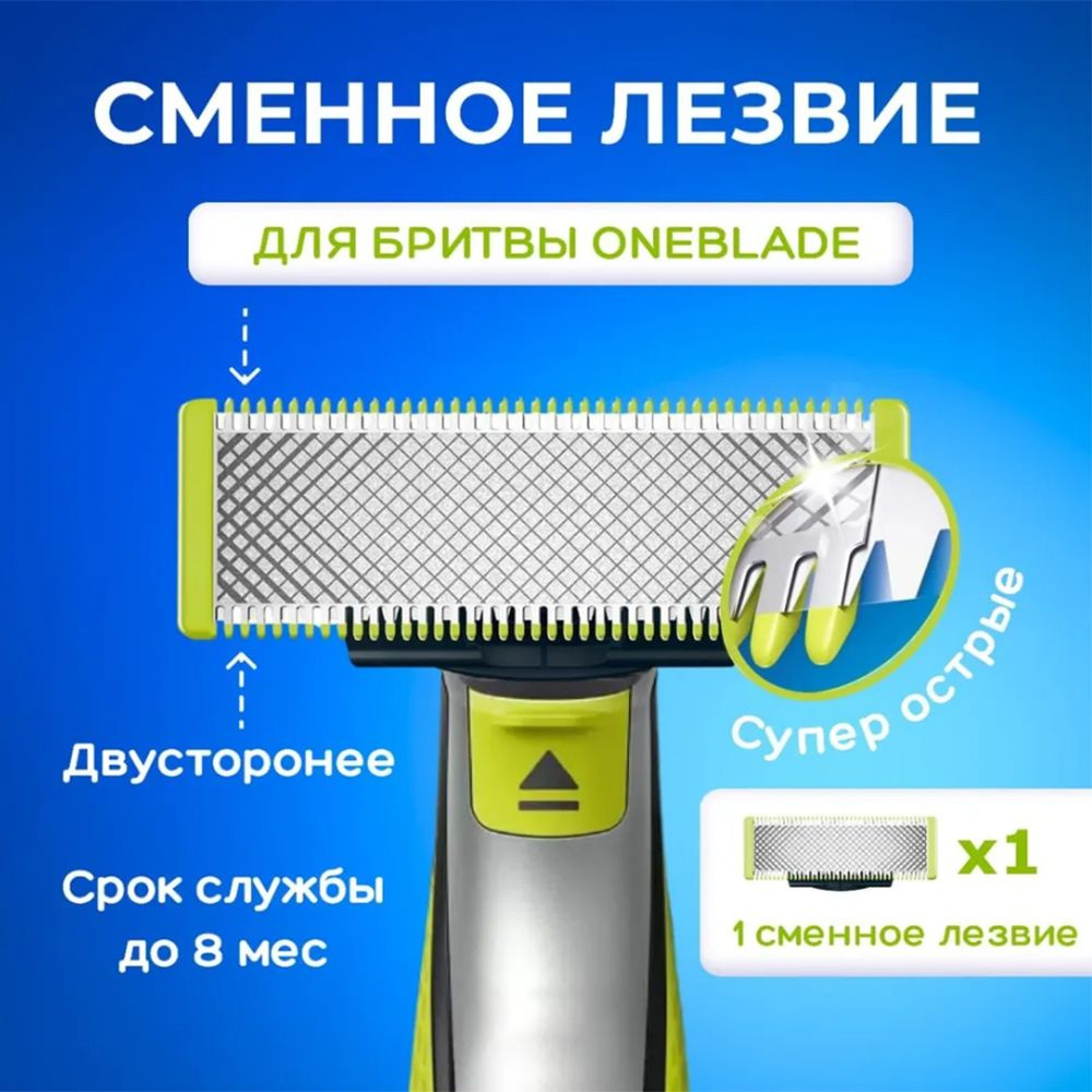Сменное лезвие для Philips OneBlade Pro QP210 QP220 QP230 QP2520 QP2530 ...