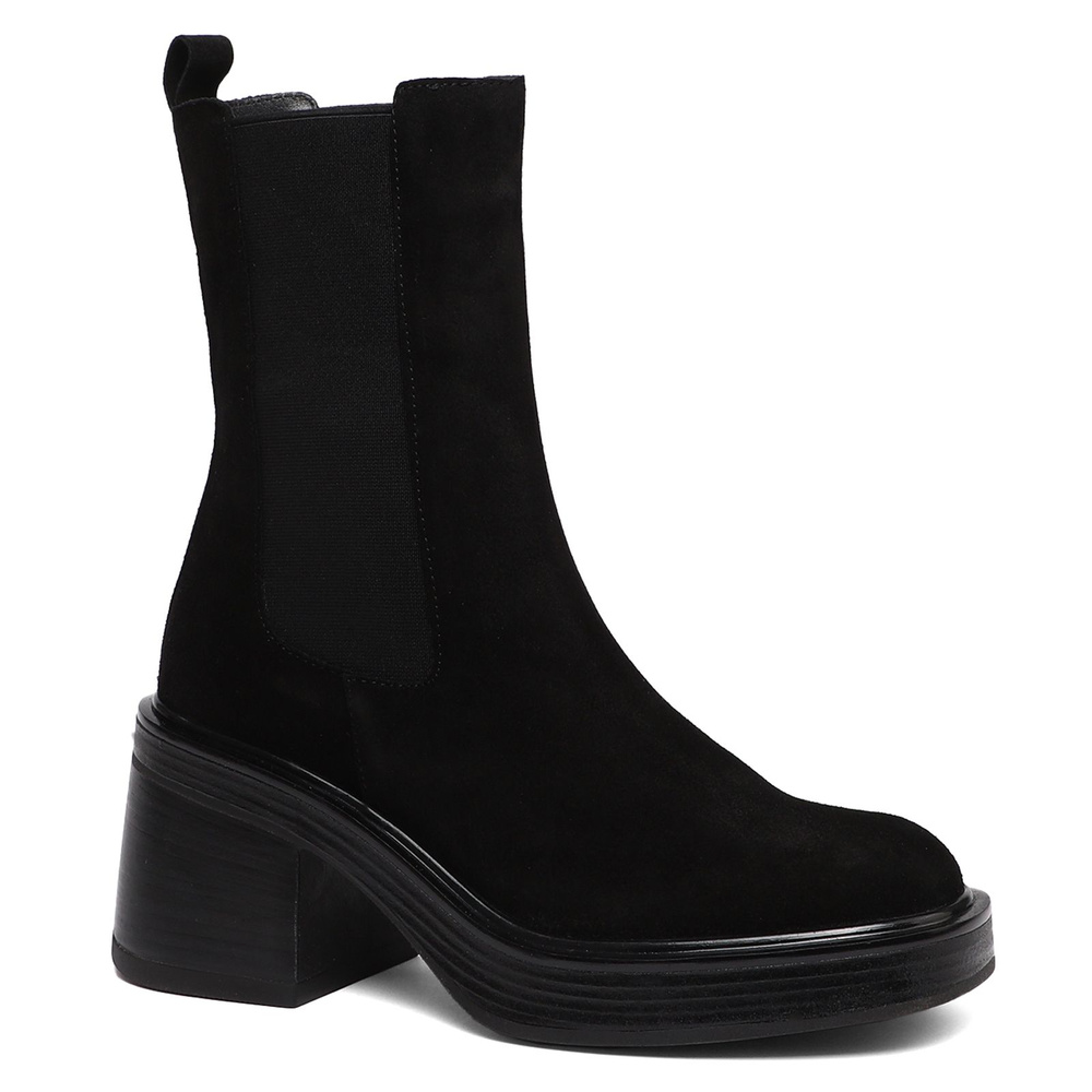 Ботильоны Женский Inuovo черный, размер 38 Демисезон Толстый каблук Турция купить c доставкой на ...