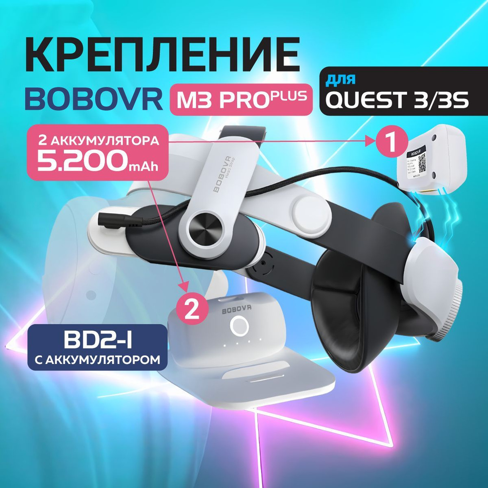 BoboVR M3 Pro Plus крепление для Oculus Quest 3 и 3s аксессуары META с ...