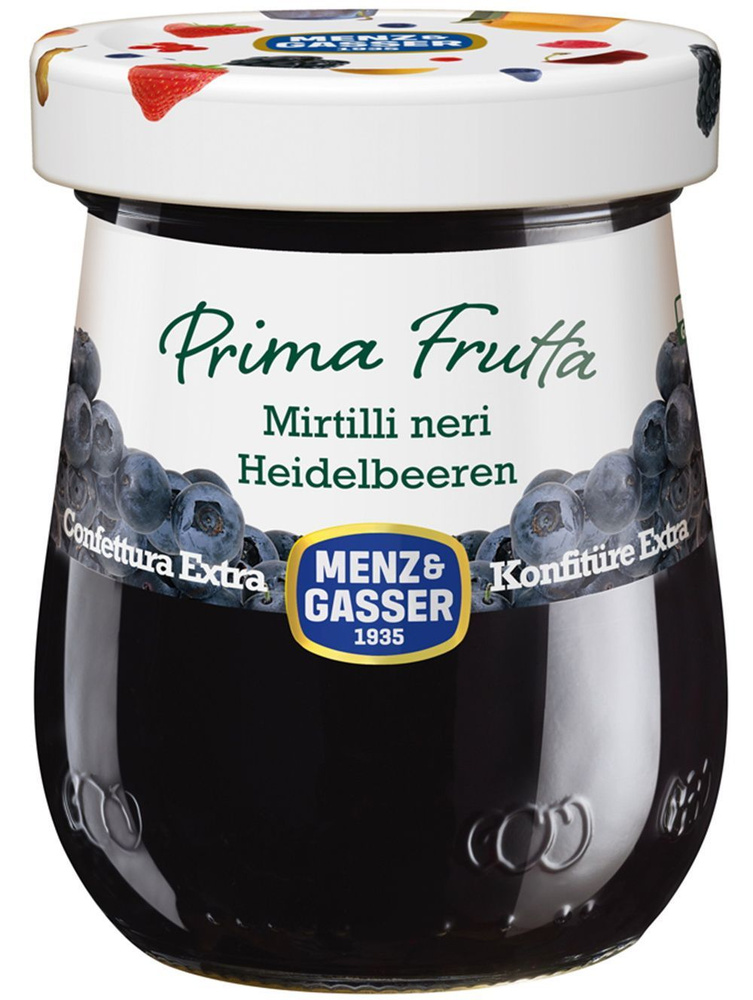 Конфитюр MENZ&GASSER Prima Frutta экстра Черника БЕЗ ГЛЮТЕНА 340г ...