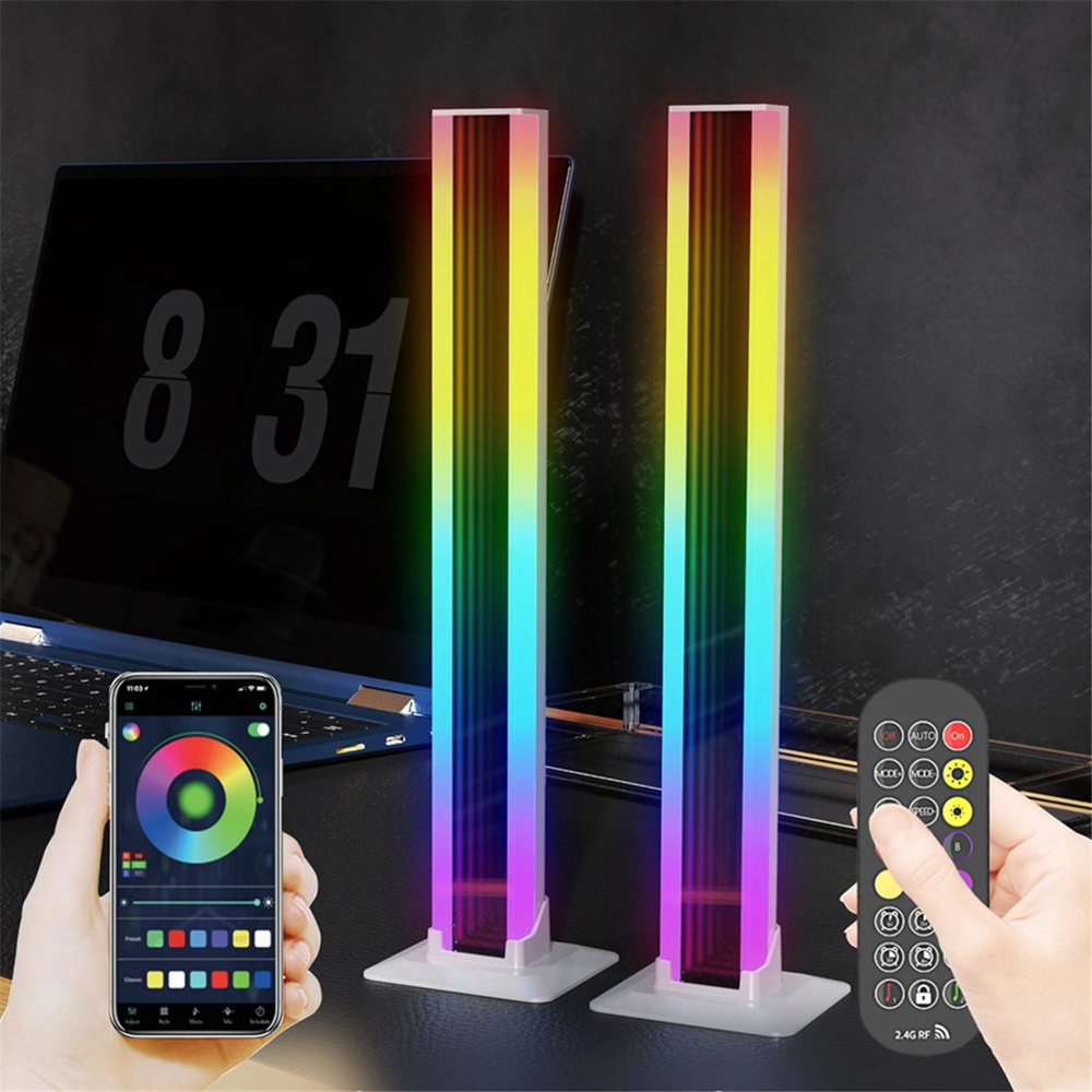 2PC LED Light RGB Room Decor Abyss Lamp Bluetooth Ambient Night Desktop ...