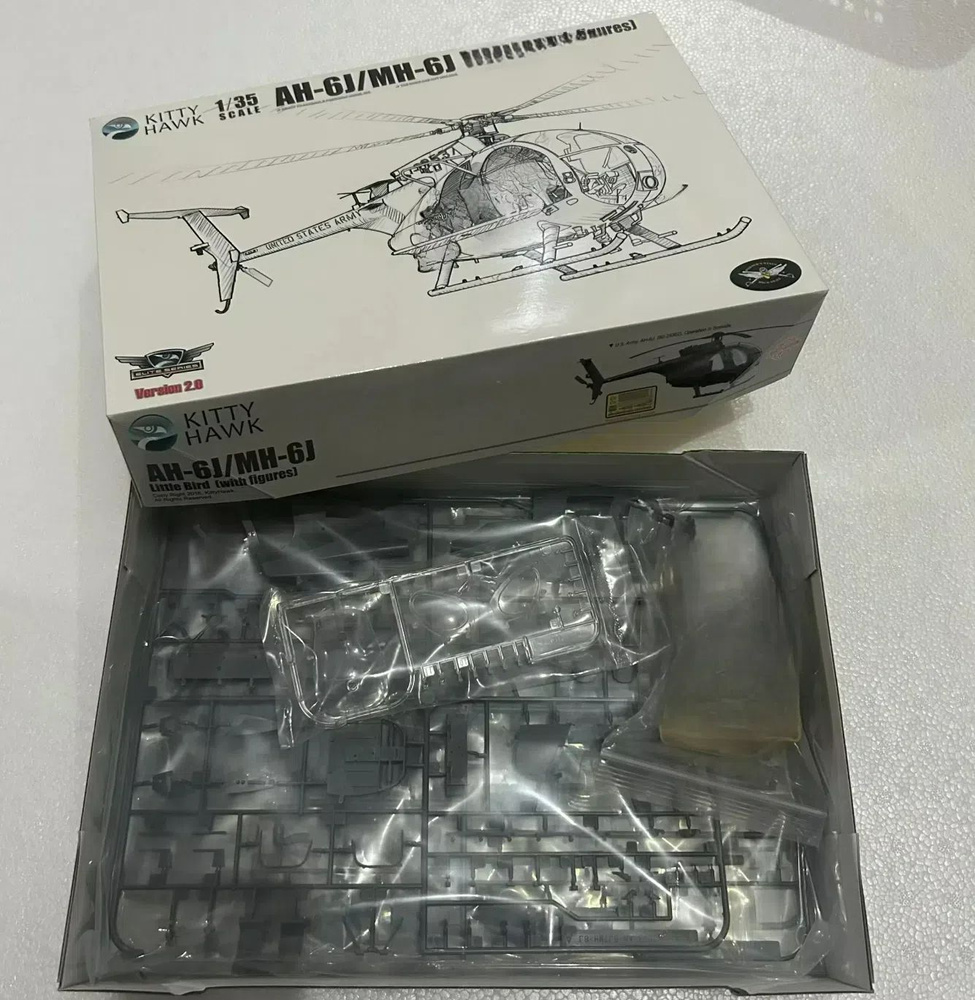 Kitty Hawk 50004 1/35 Модель сборки самолёта "AH-6J/MH-6J Little Bird ...