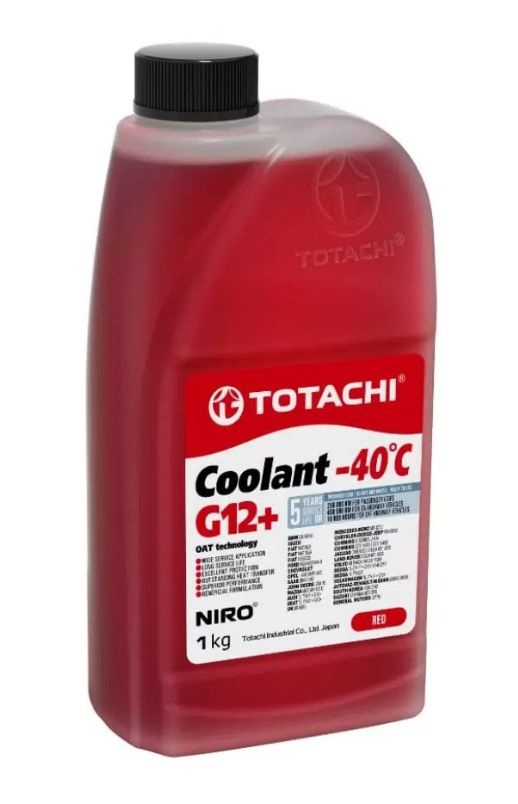 Антифриз TOTACHI NIRO COOLANT RED -40C G12+ 1КГ 43101 купить на OZON по низкой цене (1860115033)