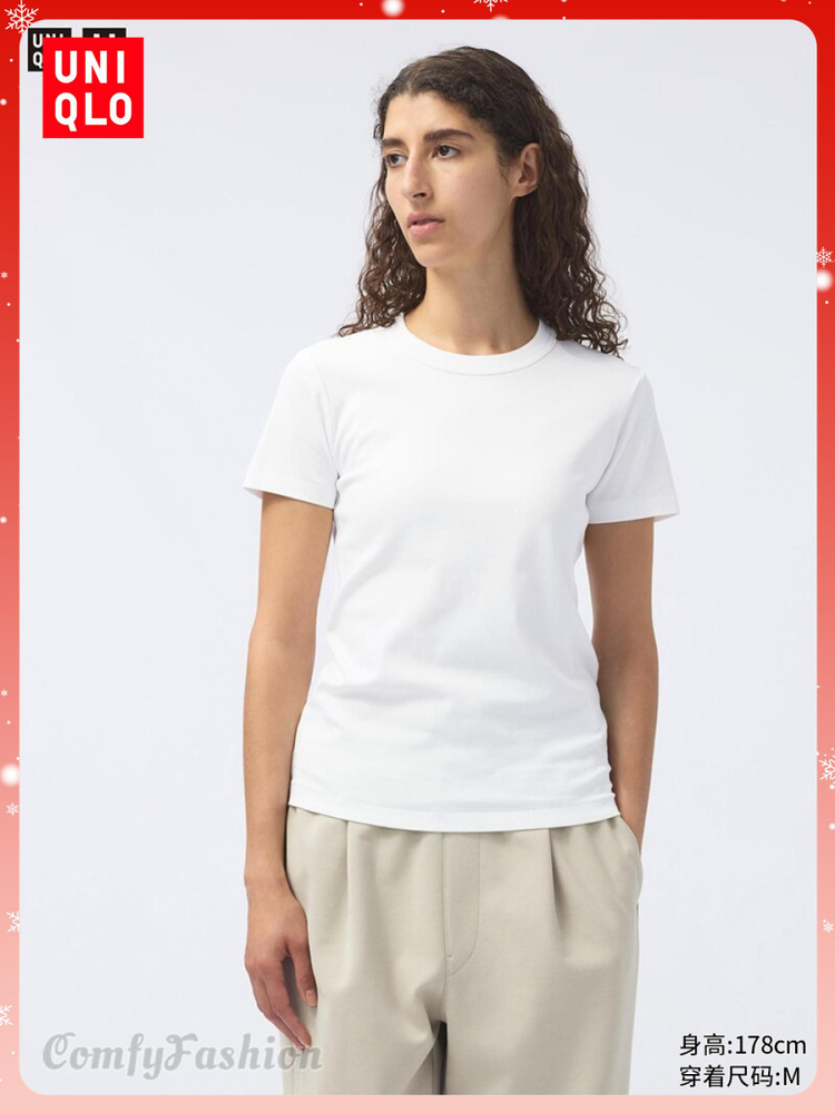 Футболка Женский Uniqlo белый, размер 48 Япония, Китай купить c доставкой на OZON по низкой цене ...