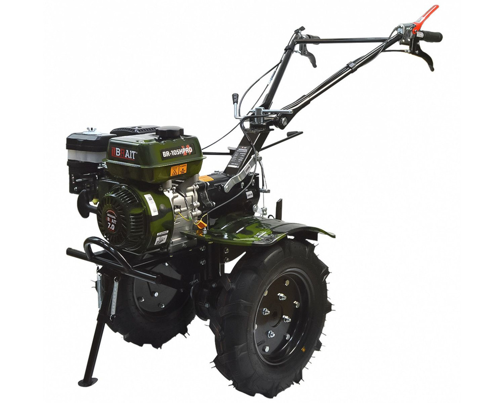 Мотоблок бензиновый Brait BR-105HPRO (7 л.с,5.2 кВт, колеса,ручной стартер,ширина обработки ...