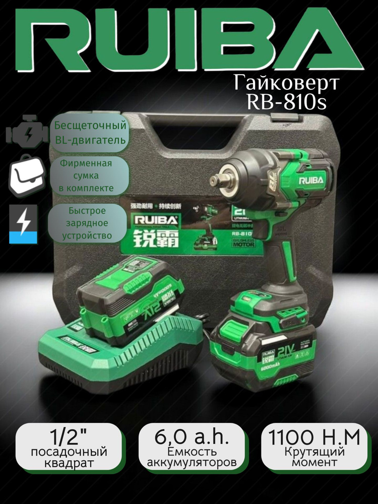 RUIBA rb-810s 2акб 6ah в кейсе купить на OZON по низкой цене (2089824043)