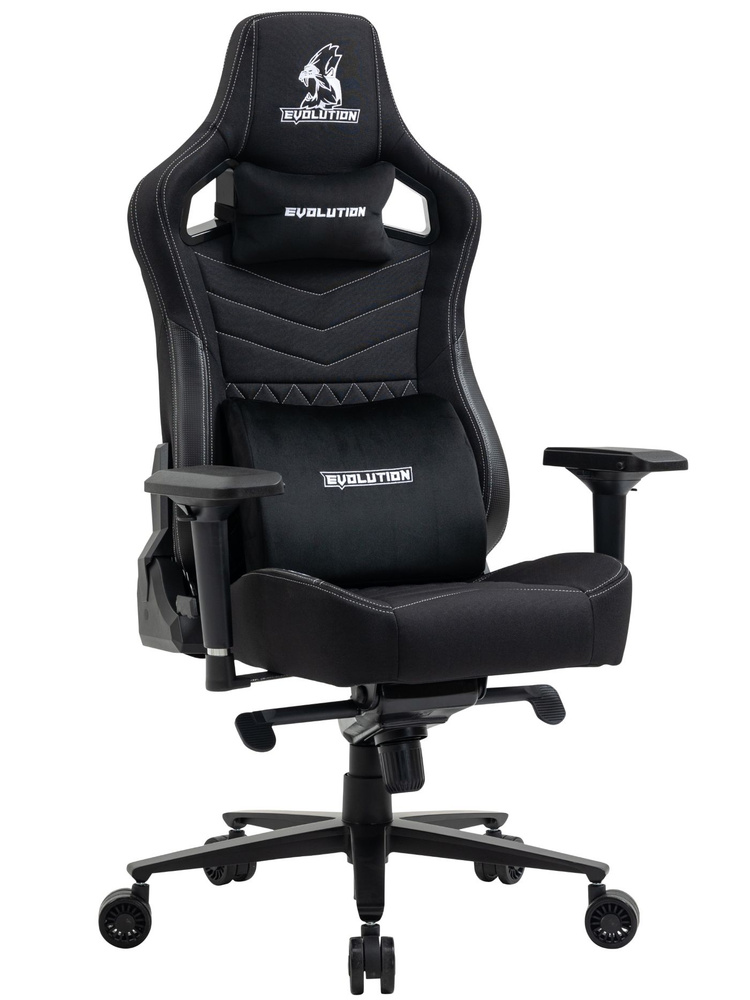Игровое компьютерное кресло EVOLUTION NOMAD Black/White, тканевое, Мультиблок купить на OZON по ...