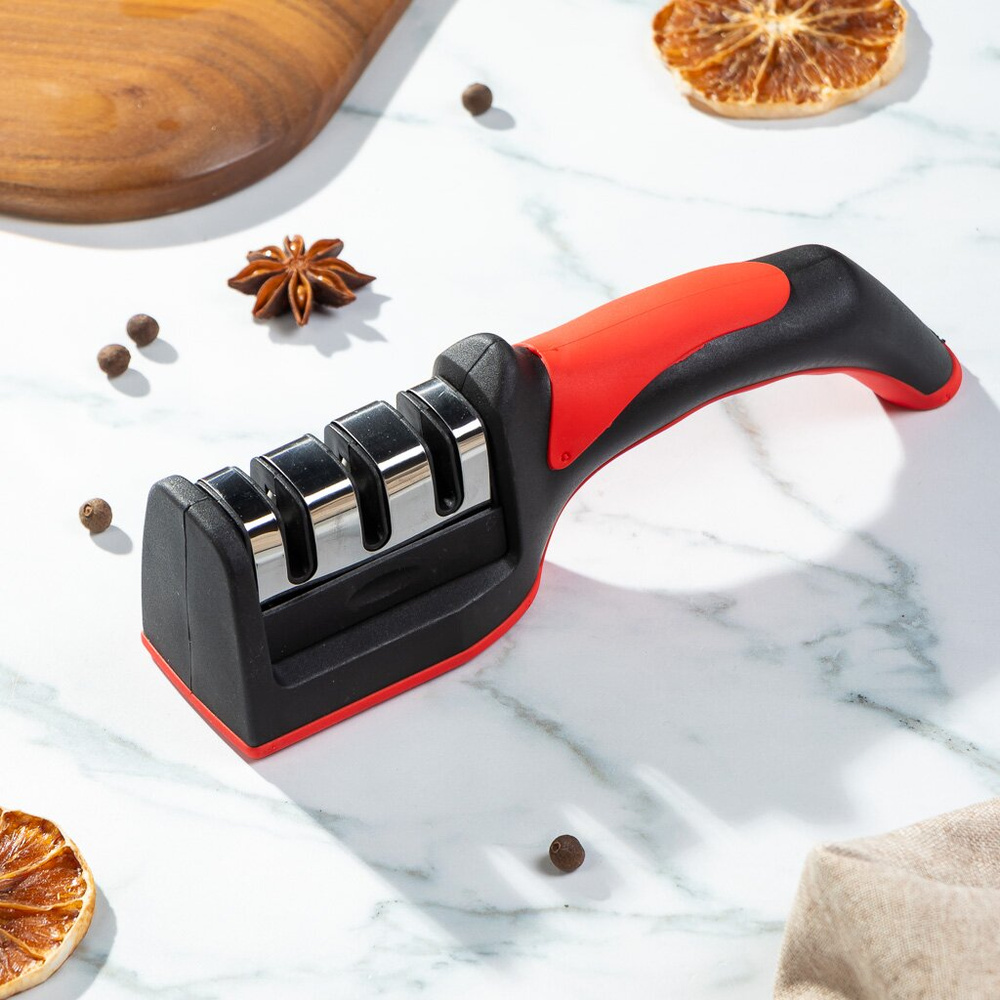 Daniks, Точилка для ножей, нержавеющая сталь, 20х5х6 см, черная купить на OZON по низкой цене ...