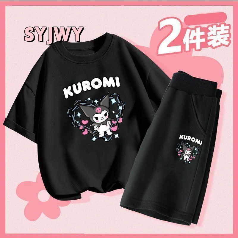 Футболка Девочки SYJWY черный, размер 150 Хлопок Надписи, Орнамент Повседневный Китай купить c ...