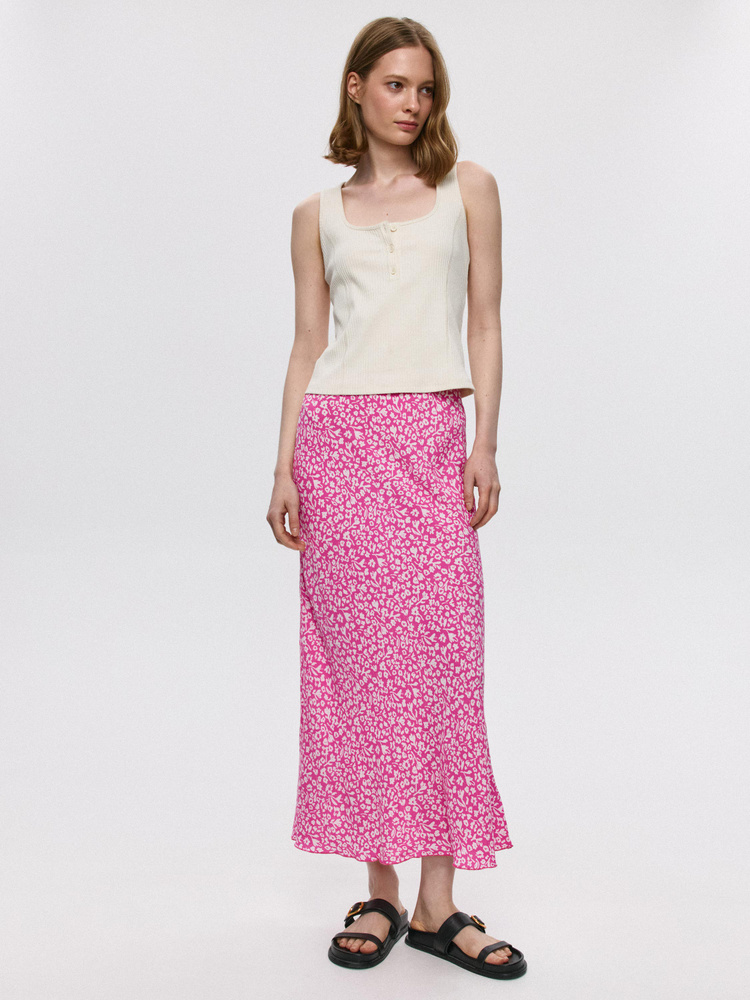 Юбка Женский SELA розовый, размер 44 Лето купить c доставкой на OZON по низкой цене (1956715398)