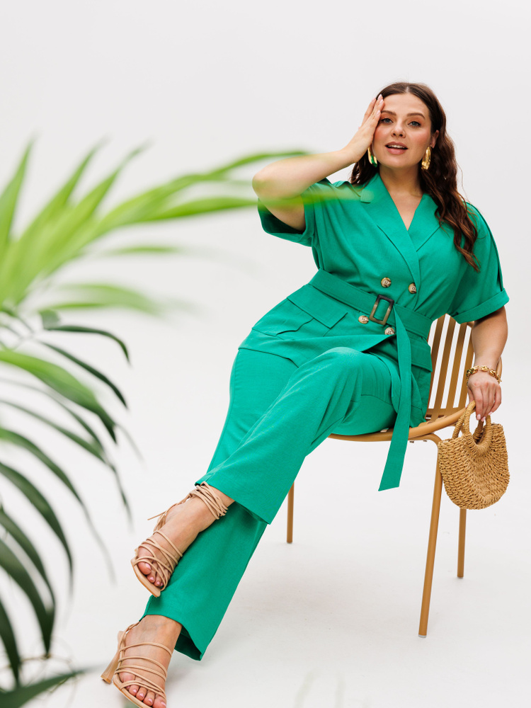 Костюм классический Женский KOVALEVICH зеленый, размер 50 Беларусь На любой сезон купить c ...