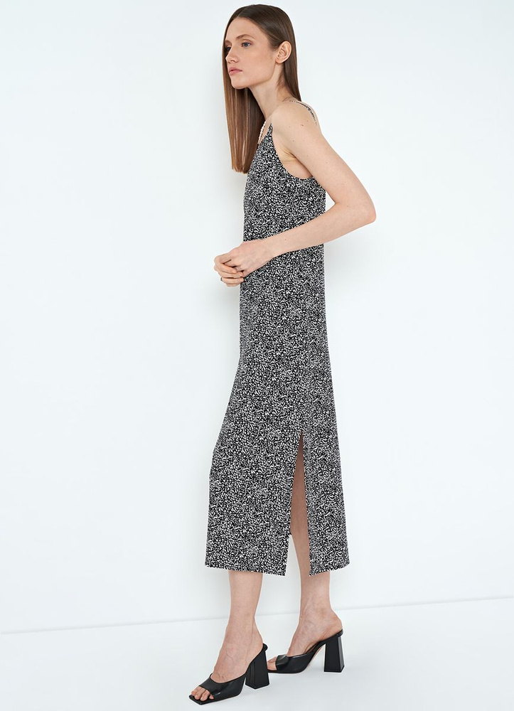 Сарафан Женский FUNDAY черный Повседневный Бретельки Текстиль, размер 52, 54 Без застежки ...