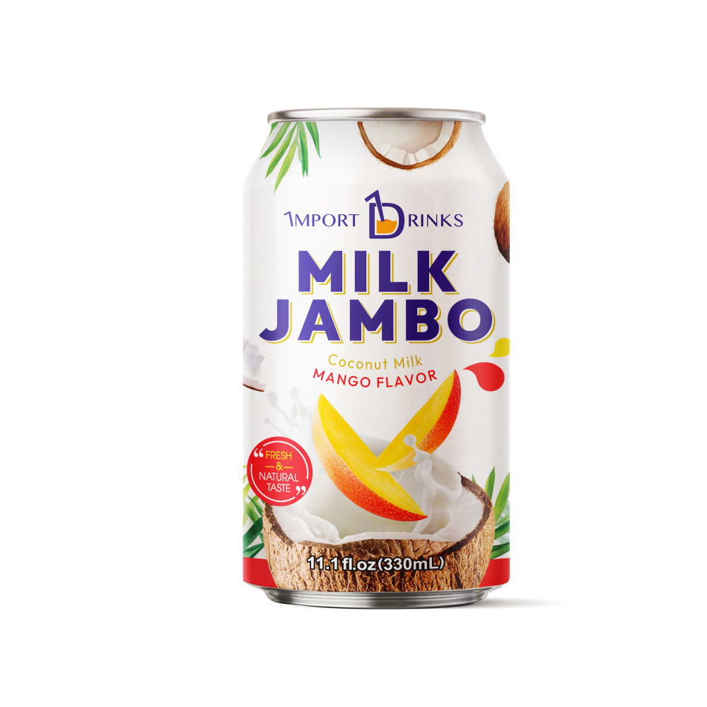 Кокосовое молоко Import Drinks "Milk Jambo", со вкусом манго, 330 мл, 6 ...