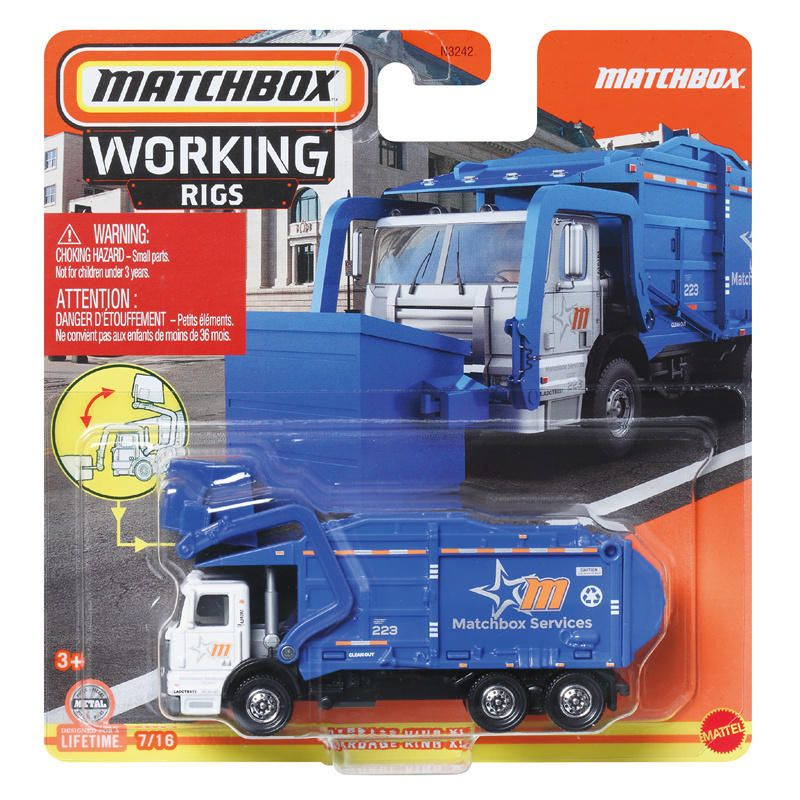 Машинка Matchbox WORKING RIGS 1:64 GARBAGE KING XL купить на OZON по ...