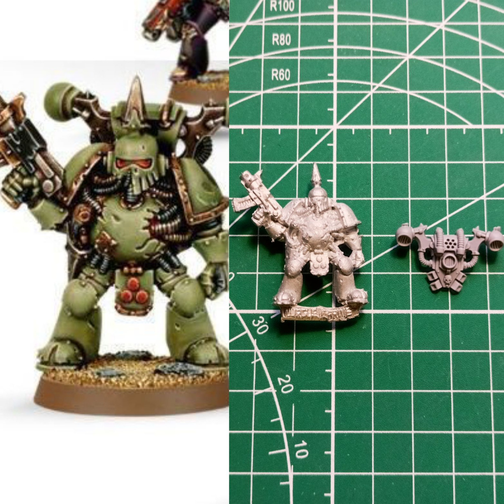 Death Guard Marine 1990 Rogue Trader Marines Warhammer миниатюра металл ...