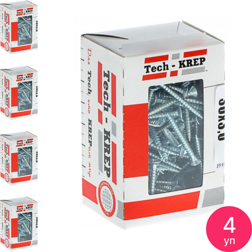 Саморезы Tech-Krep / Тех Креп универсальные 3.0х30мм, сталь оцинкованная, 102164, в упаковке ...