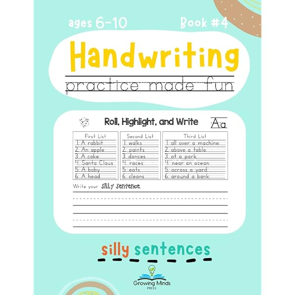 Handwriting Practice Made Fun: Silly Sentences Penmanship and Writing ...