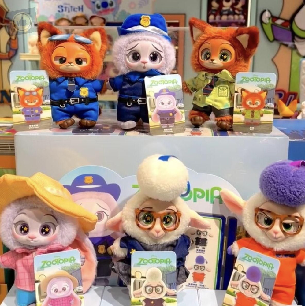 Zootopia Лабубу Стич Labubu Stitch Игрушка сюрприз Blind Box miniso ...