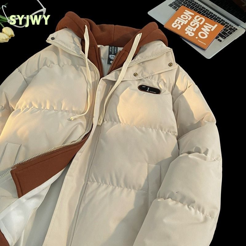 Куртка Женский, Мужской SYJWY Кнопки бежевый нейтральный пиджачный Полиэфирный шелк, размер 46 ...