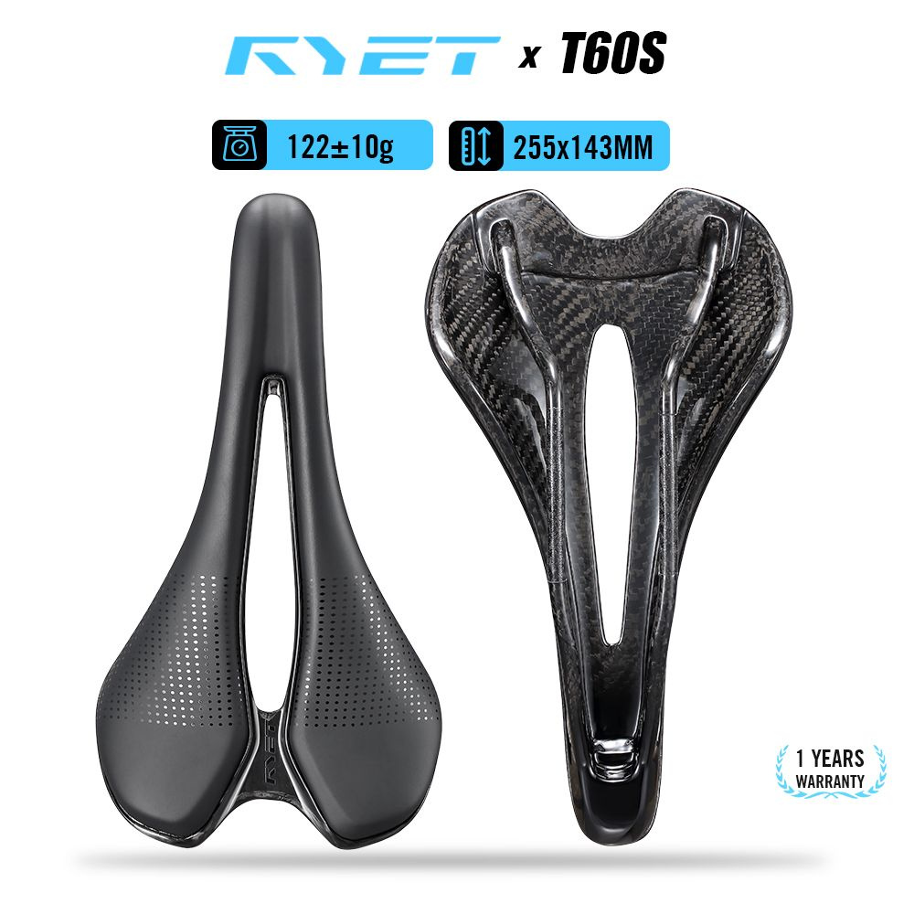 RYET Полностью углеродное 3D-печатное / EVA-седло 122 г, для триатлона, шоссейного велосипеда ...