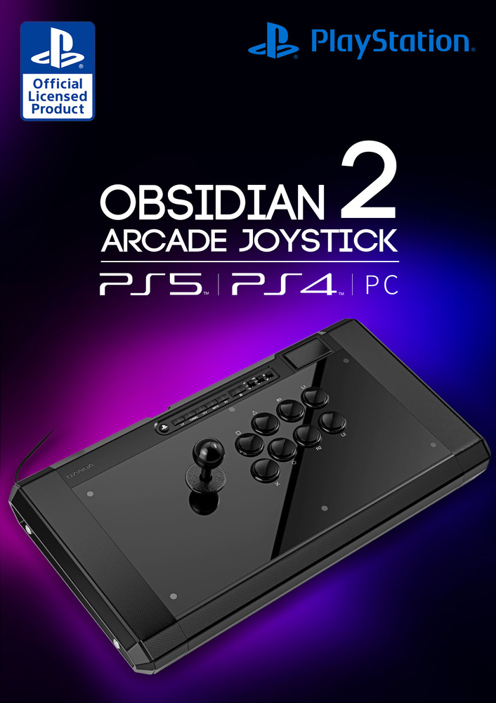 Проводной джойстик Qanba Q7 Obsidian 2 для PlayStation 5/4 и ПК купить ...