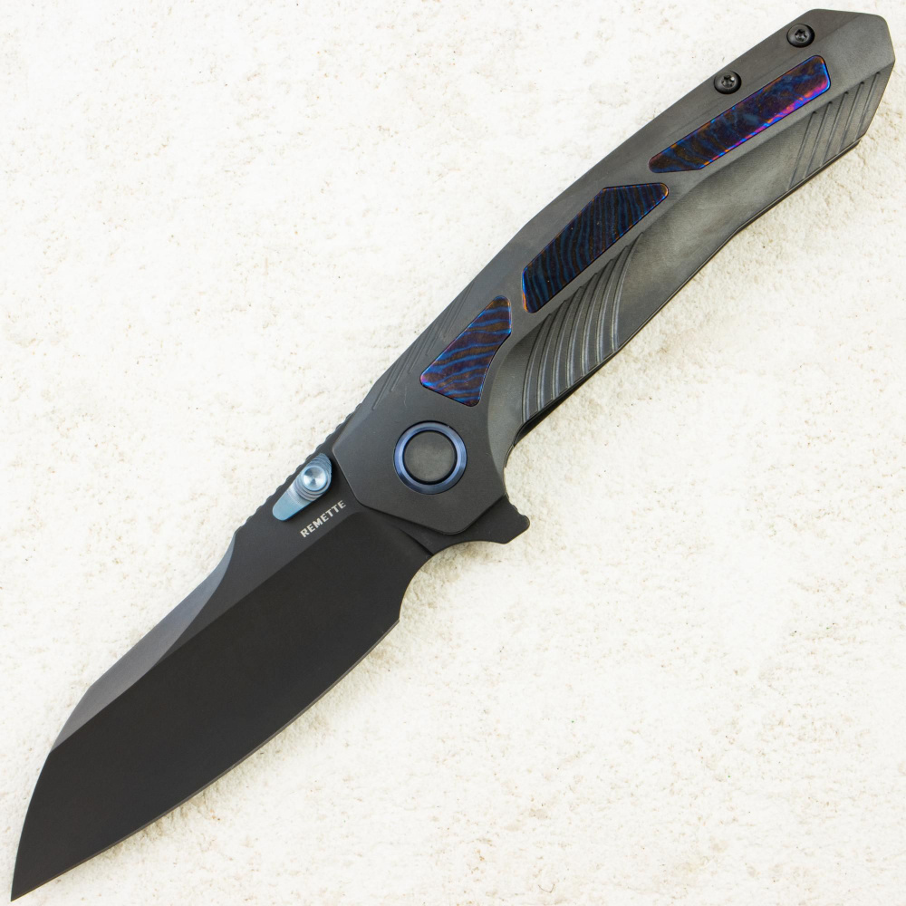 Нож Remette Kestrel, DLC, S35VN, Titanium Black/Timascus Handle, RTPO-E ...