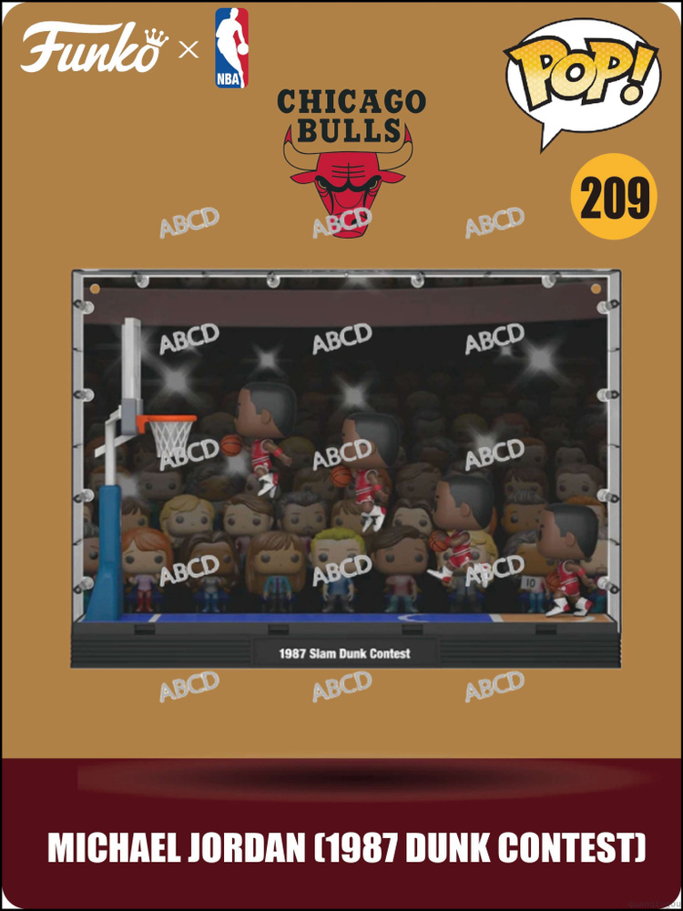 Фигурка Funko POP! NBA Moment:Michael Jordan (1987 Dunk Contest)#209 ...