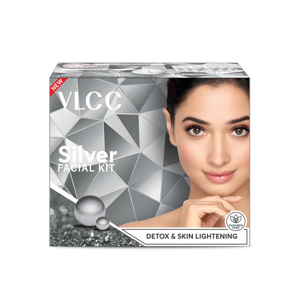 SILVER FACIAL KIT Detox & Skin Lightening, VLCC (СЕРЕБРО набор - Детокс ...