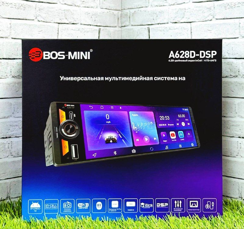 Автомагнитола BOS-MINI A628D Pro 4/64 DSP 50W Android CarPlay Bluetooth ...