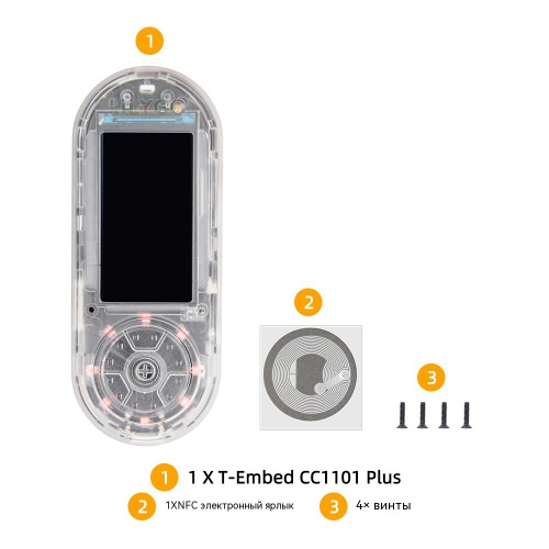 4 отзыв на ЛИЛИГО T-Embed CC1101 Plus прозрачная оболочка ESP32-S3 1,9 ...