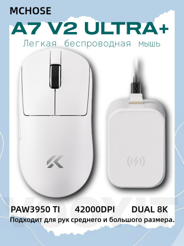67 отзыв на MCHOSE Игровая мышь беспроводная A7 V2 Ultra+,сенсор ...