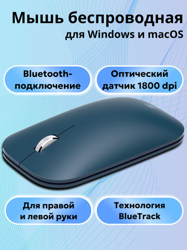 4 отзыв на Мышь беспроводная Surface Mobile Mouse, темно-синяя (Cobalt ...