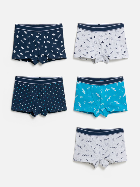 Комплект трусов Мальчики Acoola боксеры Трикотаж синий, серый, размер 98, 104 Средняя Китай ...