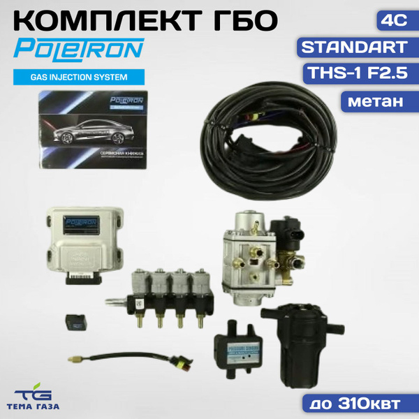 Комплект мини-кит ГБО POLETRON метан 4C STANDART THS-1 F2.5 до 310 кВт купить на OZON по низкой ...