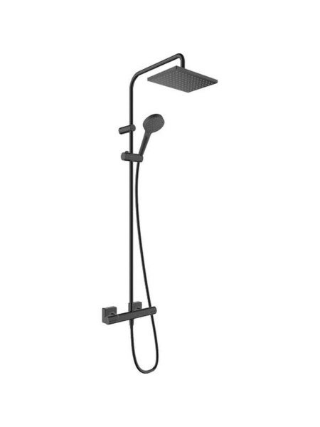 Душевая стойка Hansgrohe Vernis Shape 26286670 с термостатом, черный ...