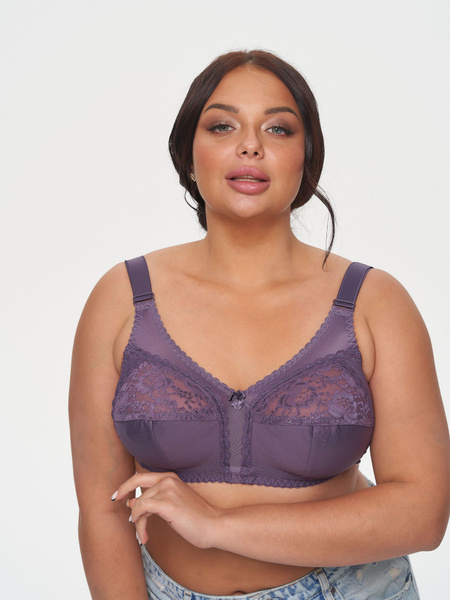 Бюстгальтер Женский BLISSENSE мягкая чашка без каркаса, без косточек, размер 95E фиолетовый ...