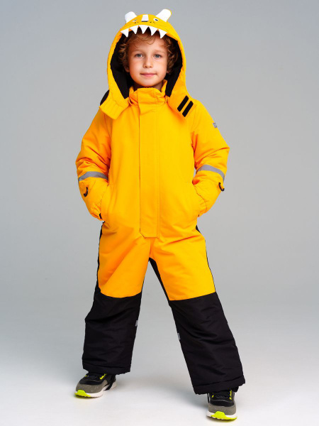 Комбинезон утепленный Мальчики PlayToday, размер 104 желтый, черный Зима Повседневный Текстиль ...