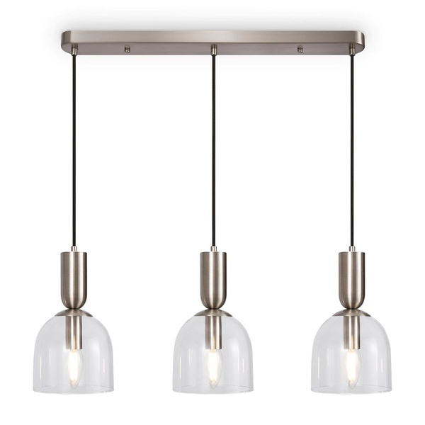 Светильник подвесной Клэрис 3х40 Вт Е14 никель купить на OZON по низкой ...